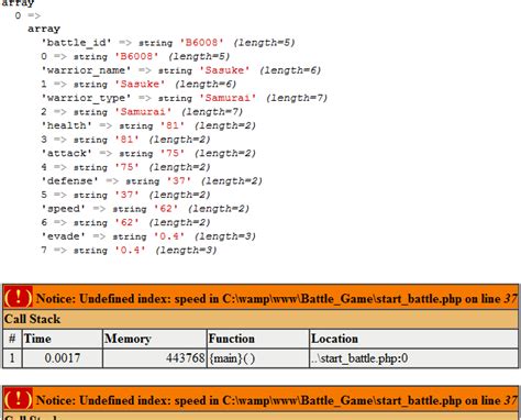 php why i am getting undefined index but i already dump my array and