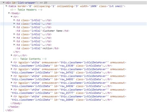 excel how to get html table dynamic rows using vba stack overflow