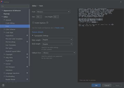 font issue ides support intellij platform jetbrains