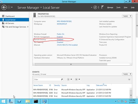 enable remote desktop on new windows 2012 vm geekdecoder