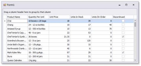 binding to sql data winforms controls devexpress documentation