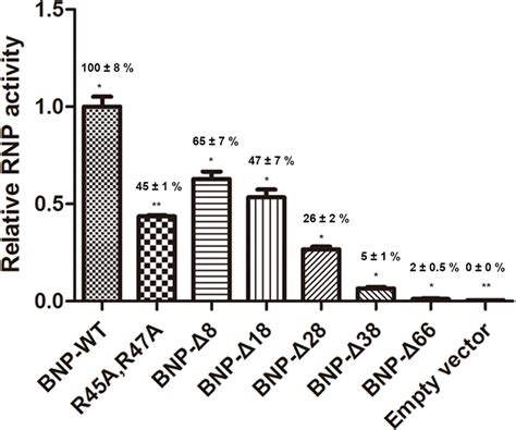 The Viral Rnp Activity Of Wild Type Bnp And Variants Viral Rnp