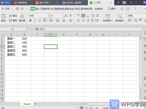 如何在表格（excel）中插入趋势图？ wps学堂