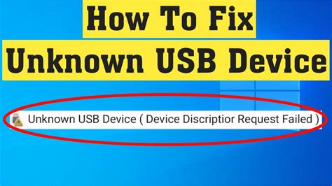 how to fix unknown usb device device descriptior request failed