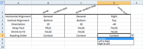 excel vba set cell alignment properties sample code