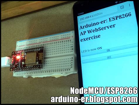 arduino er nodemcu esp8266 act as ap access point and web server to