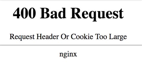 how to fix size of a request header field exceeds server limit error
