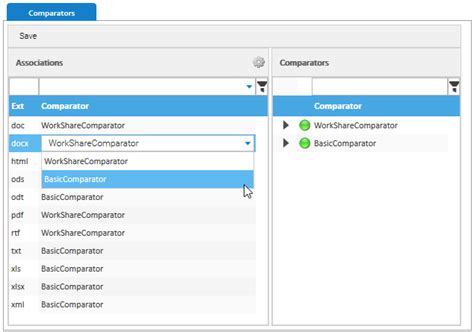 comparators logicaldoc documentation
