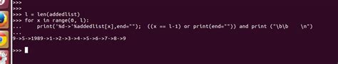 list how to remove characters from printed output in