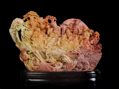 Yahoo オークション 【雲】某収集家放出品 中国古玩 唐物 鶏血石 七