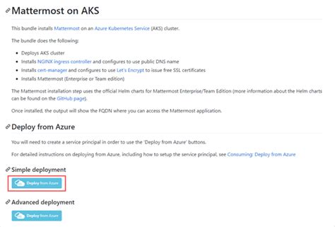 installing mattermost using the azure cnab quickstart