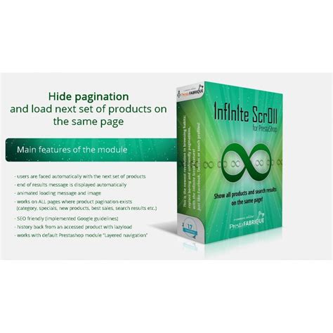 prestashop infinite scroll addon list view scrolling