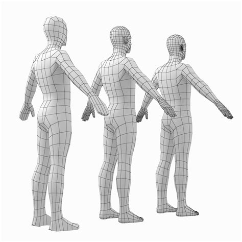 Proporções Naturais De Malha De Base Feminina E Masculina Em Uma Pose