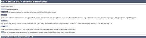 java container exception using hibernate from an