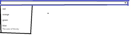 html datalist option width smaller than input width when