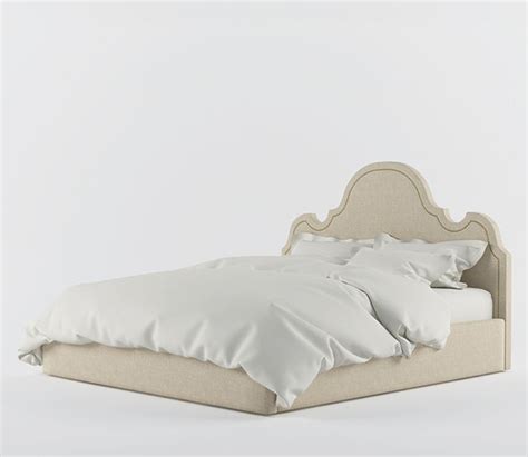 3d Model Luxury Double Bed For Interior Design Vr Ar Low Poly