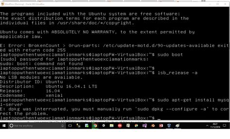 14 04 why have i just got a terminal on restarting my ubuntu vm