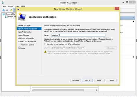 installing hyper v and creating a virtual machine using hyper v