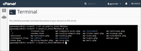 how to access the web server command line through cpanel