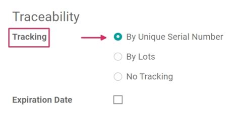 use serial numbers to track products — odoo 16 0 documentation