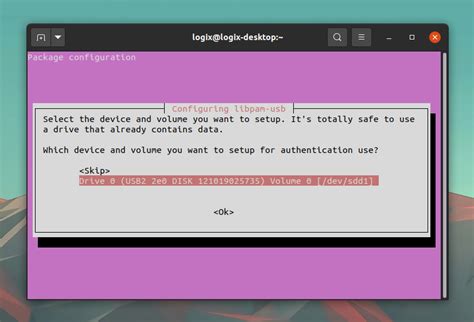 how to login with a usb flash drive instead of a password on linux