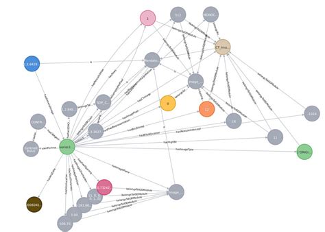 an example of the nodes and edges in the graph database after import is