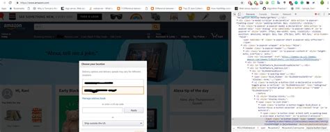 selecting address value from pop up in selenium webdriver