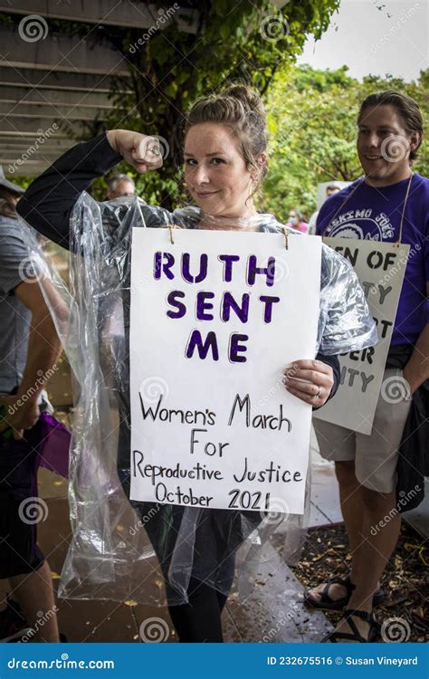 Tulsa Usa Woman At Reproductive Justice Rally Holds Sign Saying Ruth