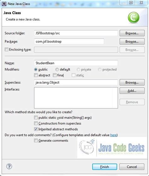 jsf bootstrap example java code geeks