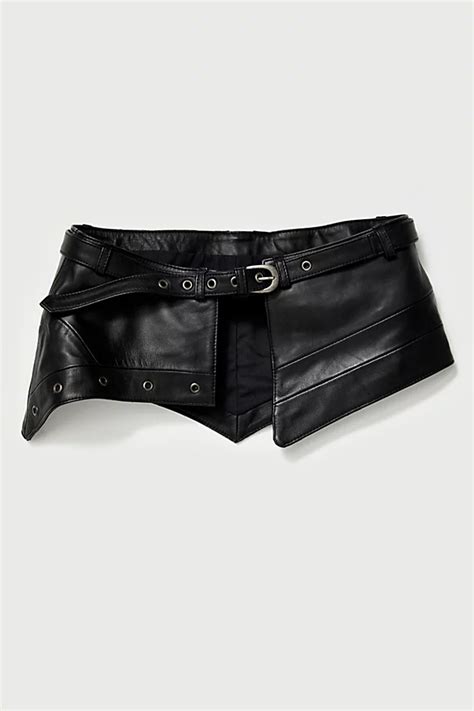 Daytona Leather Skirt Belt Free People
