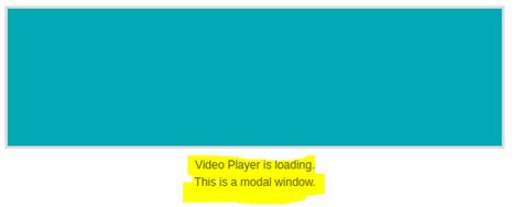javascript video player is loading this is a modal