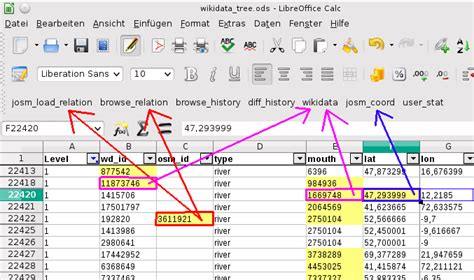 libreoffice calc openstreetmap wiki
