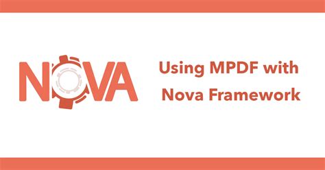 using mpdf with nova framework dc blog dev