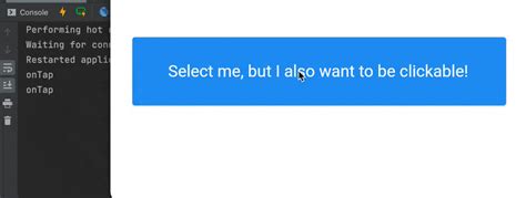 flutter gesture detection selectabletext inside elevatedbutton