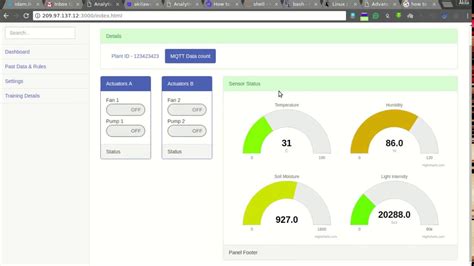 Iot Greenhouse Real Time Monitoring Dashboard Youtube
