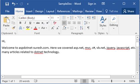 read data from ms word file document in asp using c vb