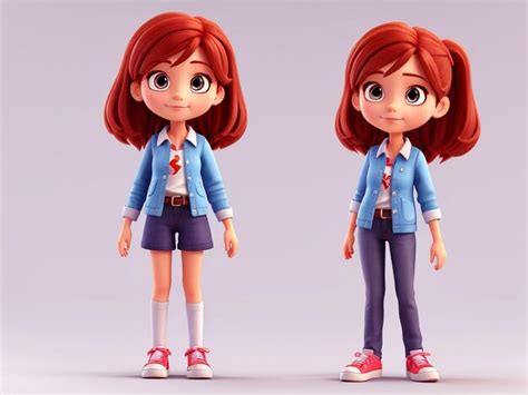 Premium Photo 3d Cute Cartoon Character Model