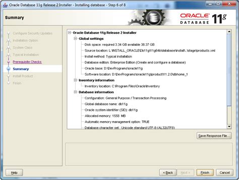 installer oracle database 11g sous windows