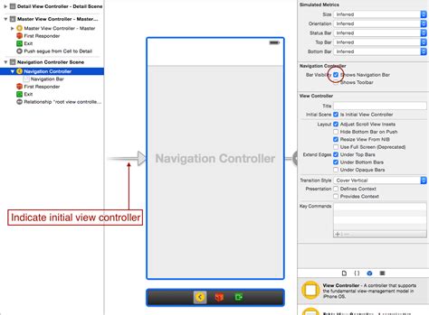 ios navigation bar not showing in storyboard stack