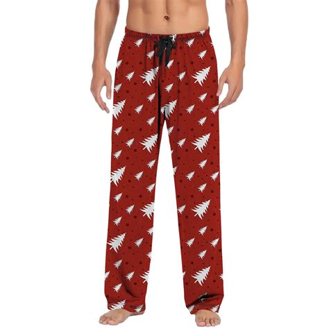 Mens Pajama Pants Christmas Casual With Drawstring And Pockets Pajama
