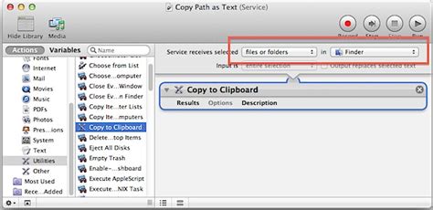 quickly copy a file or folder path to the clipboard in mac os x