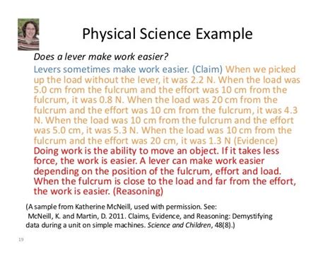 Claim Evidence And Reasoning