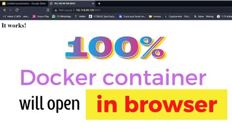 docker container access from browser in windows 10 if you are not