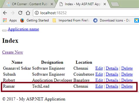 asp mvc crud operation using entity framework without writing single code