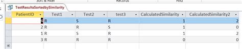 how to find similar records in ms access database compared