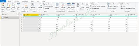 how to convert columns to rows using power query in excel
