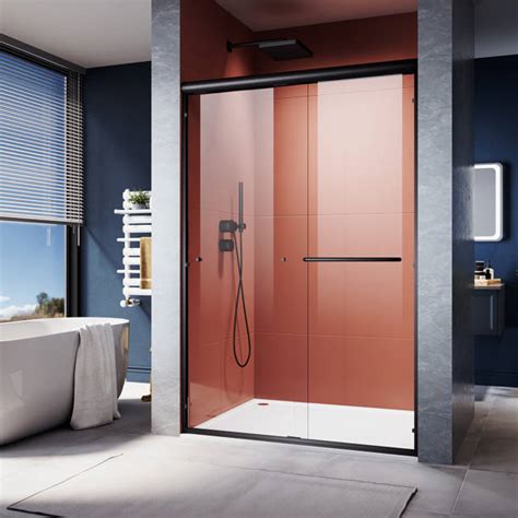 Aston Belmore Gs 45 25 46 25 W X 72 H Hinged Frameless Shower Door