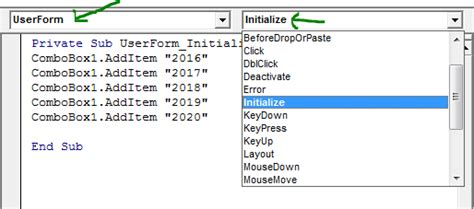 how to use vba userform controls