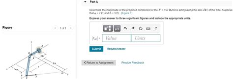 Solved Part A Determine The Magnitude Of The Projected