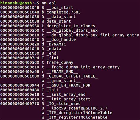 linux nm command tutorial for beginners 10 examples